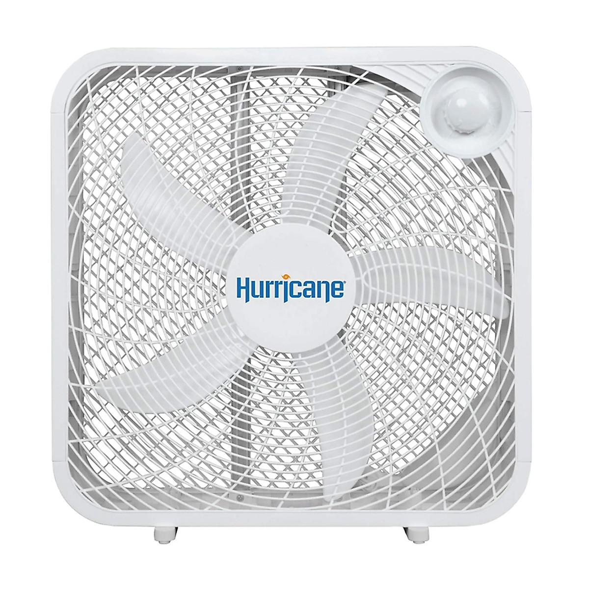 Hurricane Box Fan - 20 Inch, Classic Series, Floor Fan with 3 Energy Efficient Speed Settings, Compact Design, Lightweight - ETL Listed, White