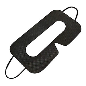 YinQin 100 PCS VR Disposable Eye Mask VR Headset Cover Mask, Sanitary VR Eye Mask, Black VR Eye Mask Cover, Sweatproof VR Headset Cover Mask Universal Eye Mask for VR (Black)
