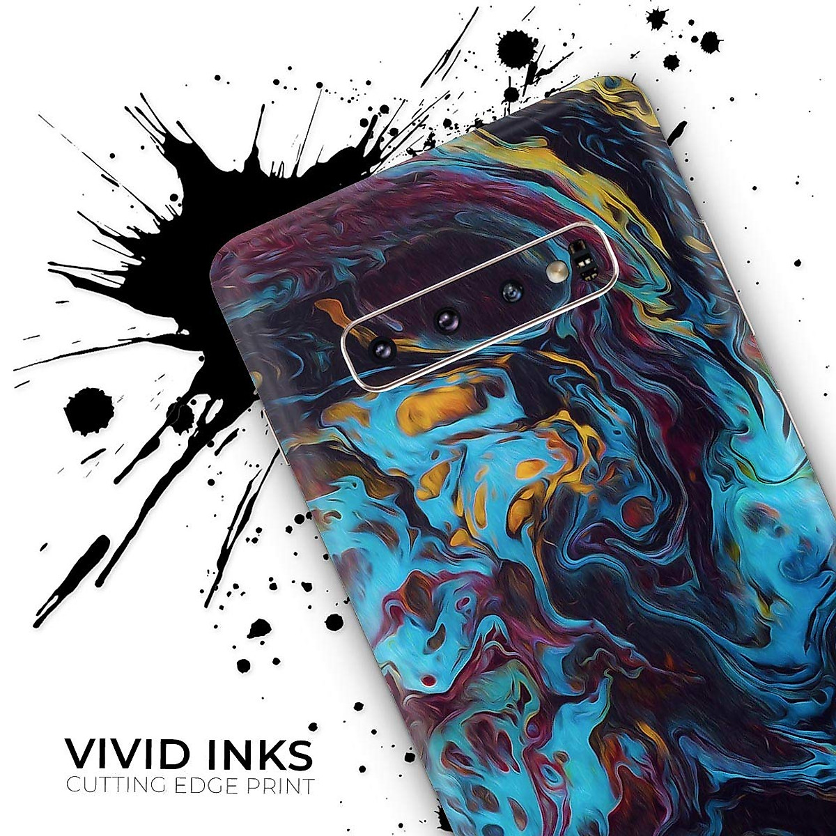 DesignSkinz Liquid Abstract Paint Remix V43 Protective Vinyl Decal Wrap Skin Cover Compatible with The Samsung Galaxy S20 (Screen Trim & Back Glass Skin)