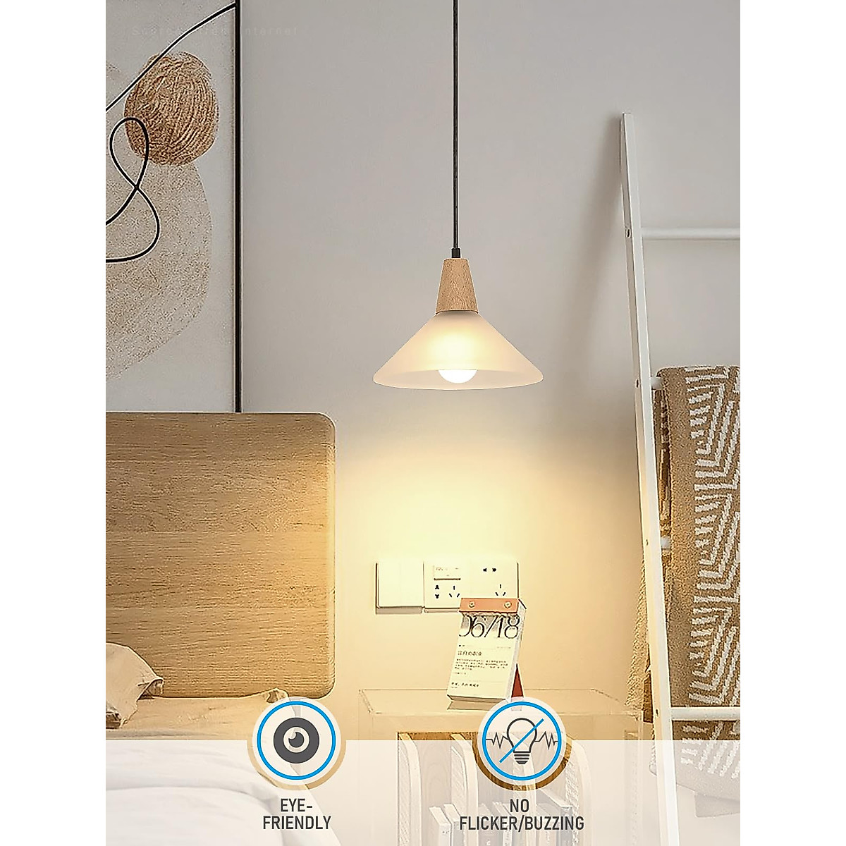 TORCHSTAR A19 LED Light Bulbs 60W Equivalent, UL Listed, 3000K Warm White, Dimmable, 9W, 800lm, Flicker Free, E26 Standard Base LED Bulb for Ceiling Fan, Lamp, 15,000hrs, Pack of 6