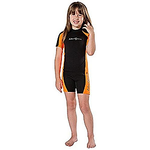 Neosport Children's 2mm Shorty Back Zip Wetsuit, 4 Orange