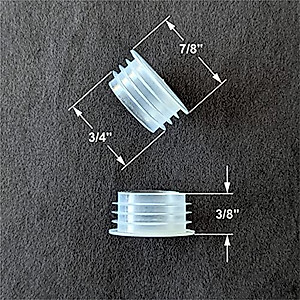 Plastic Stopper Replacement Plug for Salt and Pepper Shakers, Flower Pots, Bottles, Pipes etc 3/4'' (Small top, 2 pcs), White