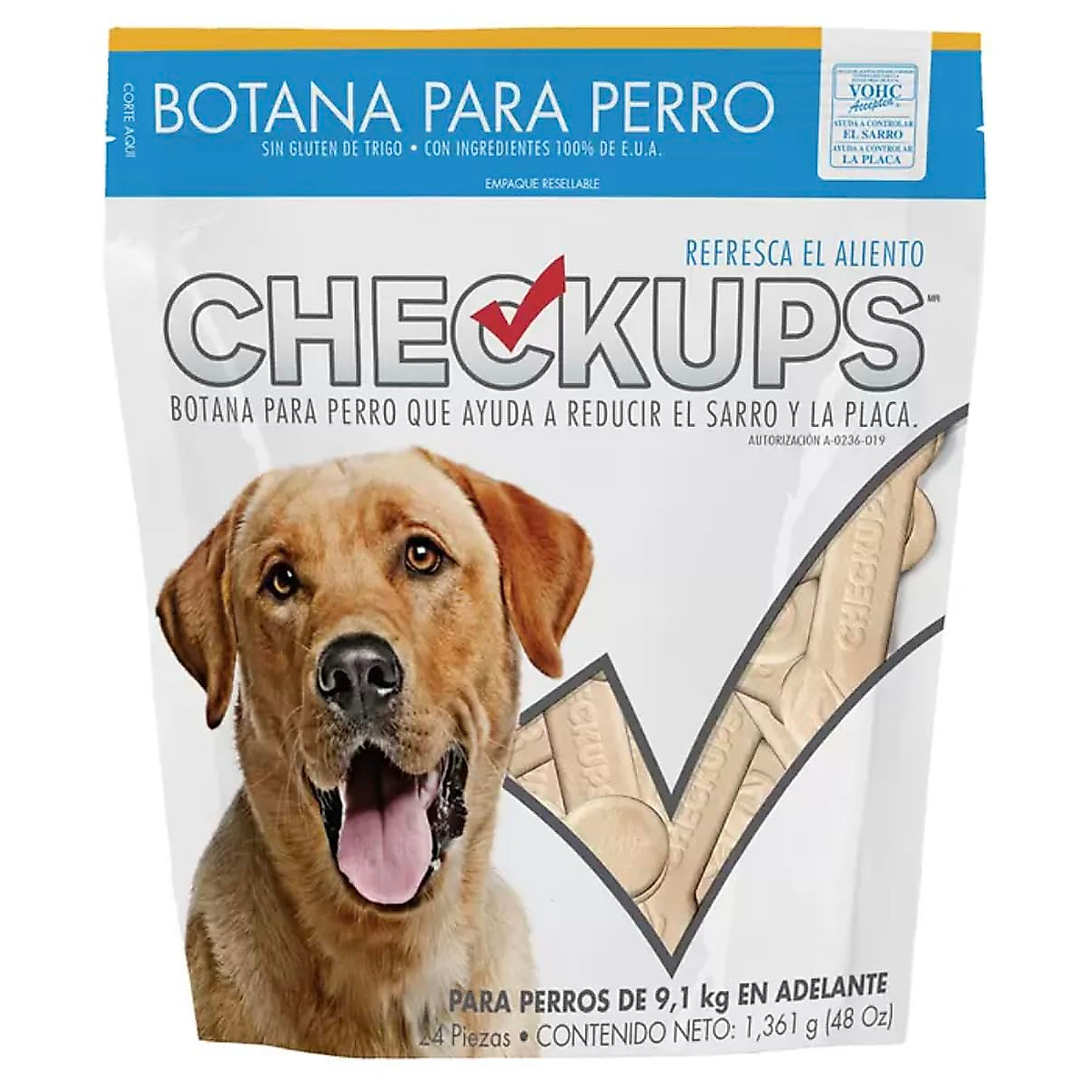 Checkups- Dental Dog Treats, 4Pack (48oz (24 Count Each)) Tgmclx