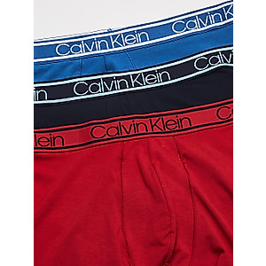 Calvin Klein Men's Bamboo Comfort Multipack Boxer Brief, Shoreline, Scooter, Bright Cobalt, S