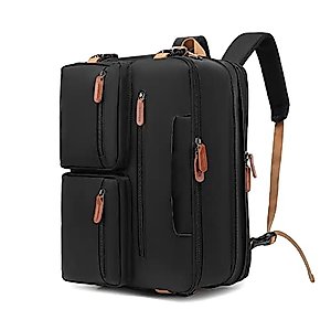 MOLNIA Expandable Laptop Backpack, 3 in 1 Laptop Bag, 17.3 inch Computer Backpack, Multi-functional Travel Bag, 2022 New Version for Business Casual Travel College School, Men/Women,Black