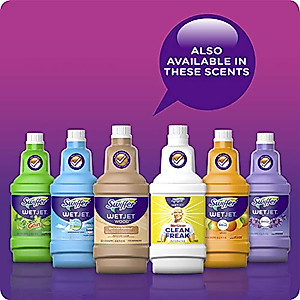 Swiffer WetJet Multi-Purpose and Hardwood Liquid Floor Cleaner Solution Refill, with Gain Scent (2 count, 42.2 fl oz each)
