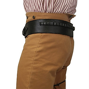 Wensuny Wild West Hip Gun Belt Holster Old Western Cowboy Leather Pistol Revolver Holder Fast Draw Rig Pirate Cosplay Gear for Men Women (Color : Brown Belt Holster)