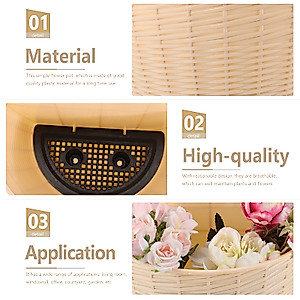 Happyyami 1 Pc Flowerpot Plastic Flower Pot Hanging Planter Orchid Planter pots Ceramic Plant Pot Garden Wall Flower Pot Patio Hanging Plant Pot Creative Flower Pot Wall-Mounted Potted Juicy