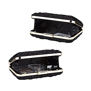 GripIt Elegant Women Woven Clutch Purse for Bridal Wedding Party Handbag Prom Evening Clutch Bags Formal Clutch,Black