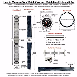 Ewatchparts 18-24MM GENUINE LEATHER WATCH BAND SMOOTH DEPLOY CLASP COMPATIBLE WITH IWC