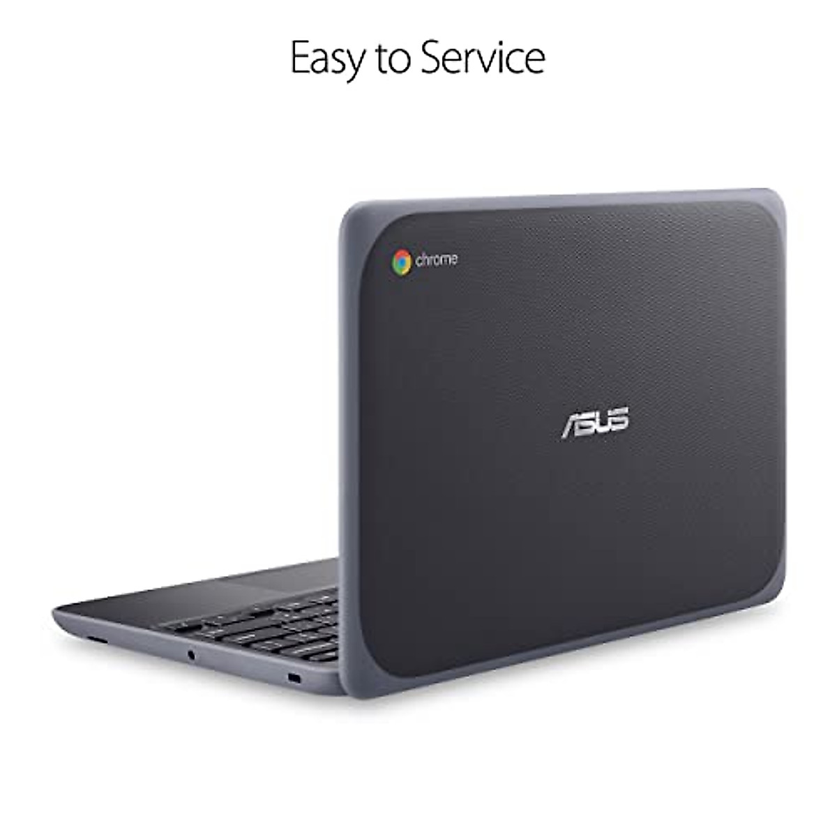 ASUS 2023 Newest Chromebook Laptop, 11.6 inch HD Display, MediaTek Quad-Core Processor, 4GB RAM, 32GB eMMC, 180 Degree, Dark Grey, Education, Chrome OS, Bundle with JAWFOAL