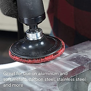 Scotch-Brite Precision Surface Conditioning Disc, Roloc TR, Very Fine, Ceramic, Nonwoven Fiber, Easy Change, 1 in, 50/Inner, 200/Case, Dispenser Pack