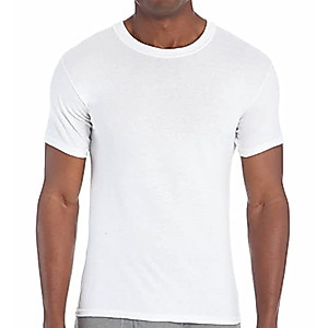 Hanes Ultimate Comfort Fit Undershirt, Men’s Crewneck Stretch-Cotton T-Shirt, 6-Pack