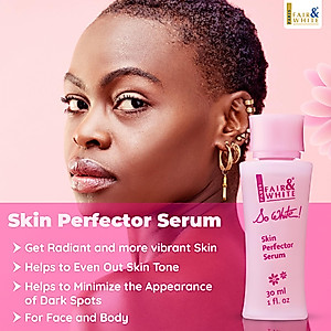 Fair and White So White Skin Brightening Serum 30ml - For Face, Elbows Knees, Feet - with Kojic Acid and Castor Oil