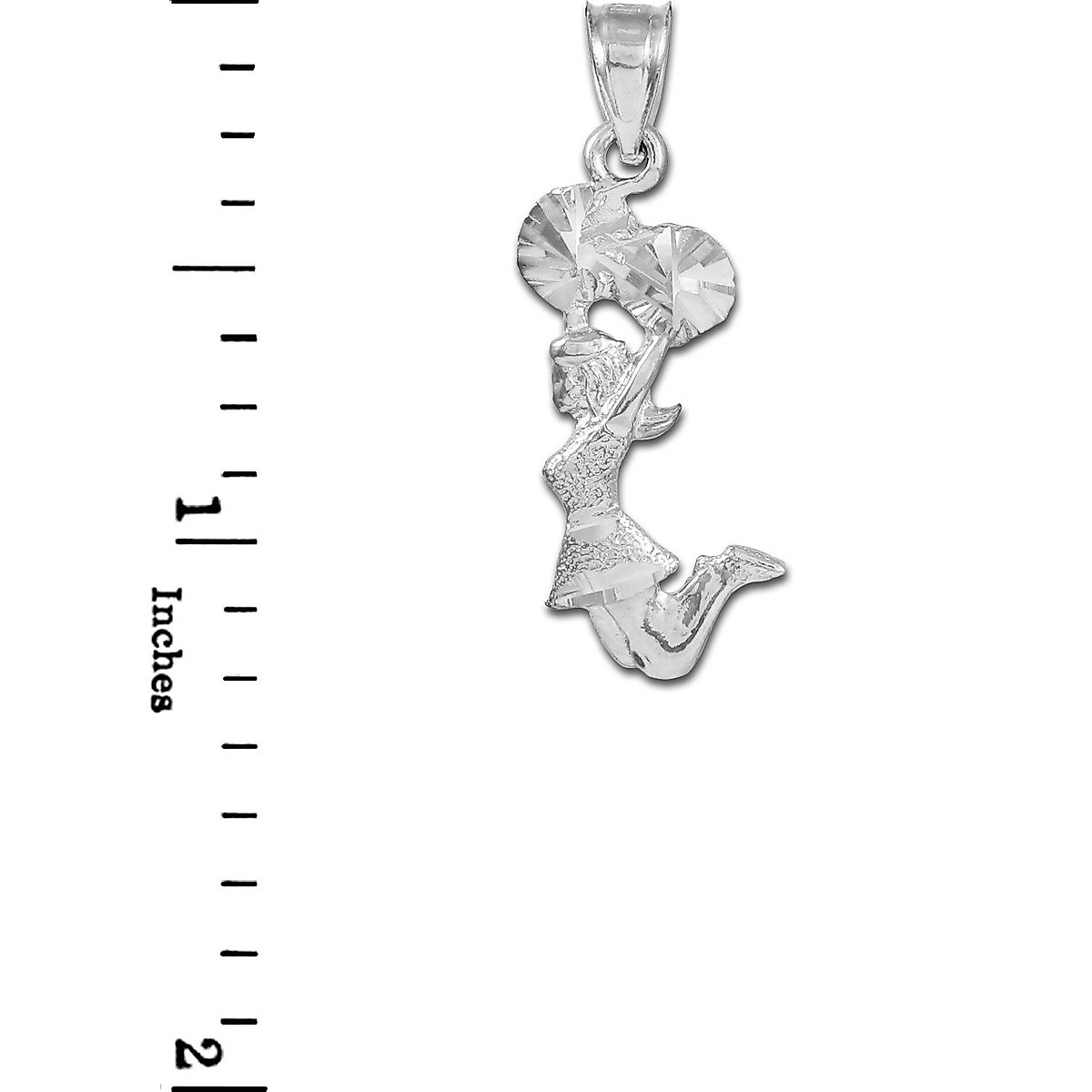 Sports Charm 925 Sterling Silver Cheerleader Charm Pendant