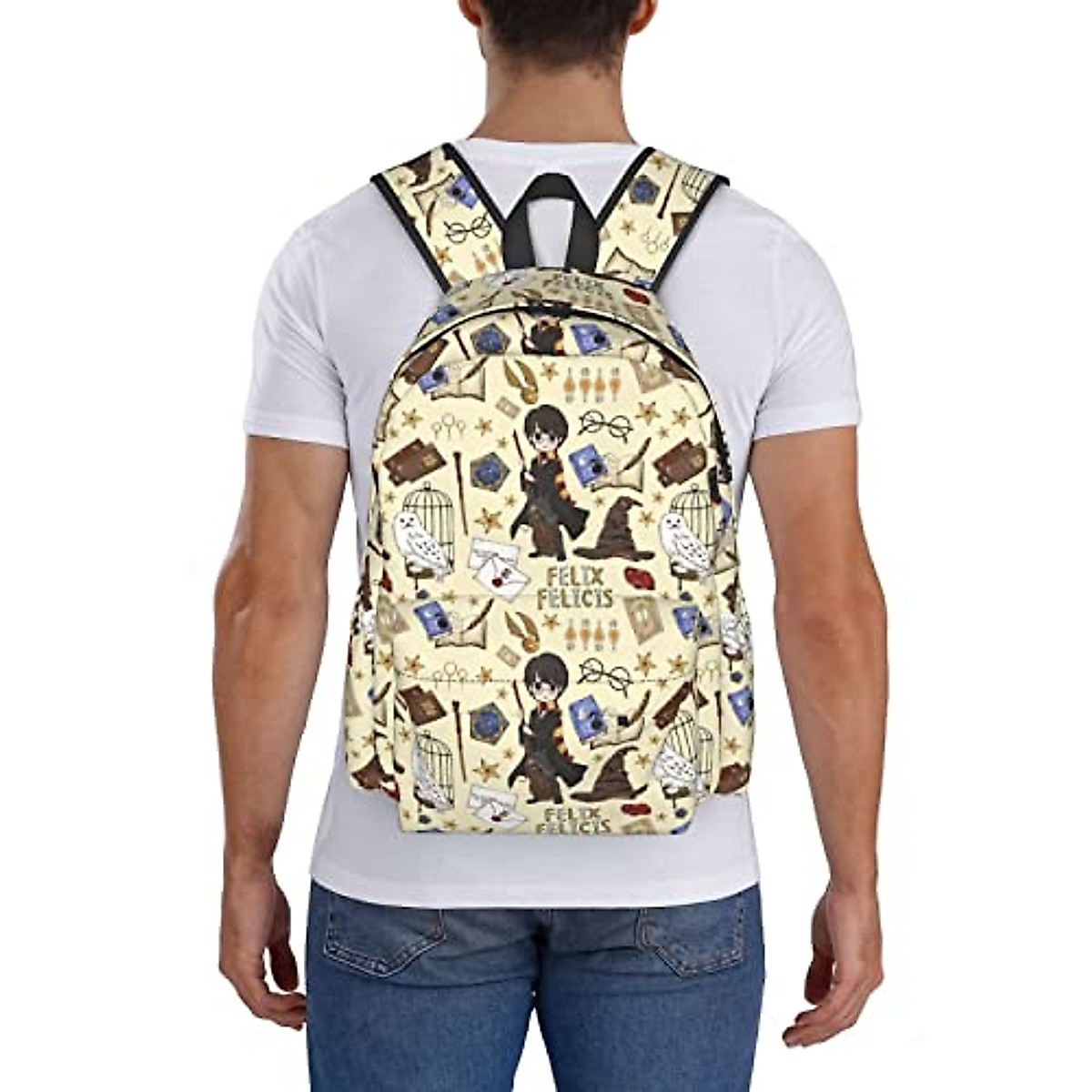 Magic Owl Backpack Durable, Lightweight and Spacious Laptop Bag for Travel and Fans for Family 16Inch