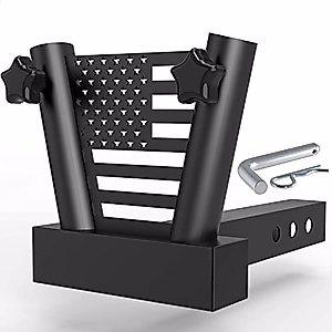 JUYEER Truck Flag Pole Mount Hitch Flag Pole Holder Heavy Duty Flag Pole Mount for Any Vehicle with Standard 2" Hitch Receiver, Hitch Flag Pole Mount for Pickup, Trucks, Trailer, SUV,Car etc