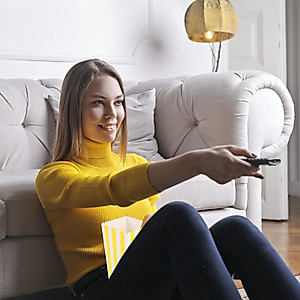 ABOOFAN 12pcs Paper Open-top Popcorn Box, Mini Movie Night Popcorn Boxes White and Yellow Stripes Popcorn Bags Snack Treat Bucket for Christmas Carnival Party