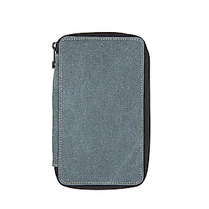 Speedball Art Products Canvas Storage Case for Pencils, Markers, Pens and Art Supplies, Holds Up To 48 Standard Pencils, Steel Blue