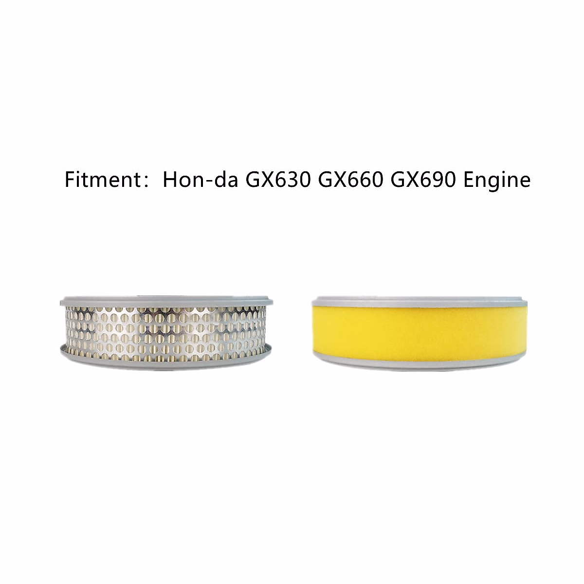 Kvjicdo GX690 Air Filter Compatible with Hnoda GX630 GX660 Engine Rep 17210-Z6L-010 (2 Pack)