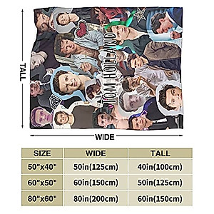 Iosbdnsm Kids Adults Ultra-Soft Micro Fleece Blanket Throw All Season Fuzzy Lightweight Throw Blankets for Office Company Home Couch Bed Sofa 50"X40"