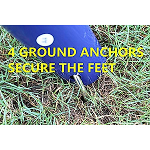 HooKung Swing Set for Backyard Outdoor Heavy Duty A-Frame Metal Playset with Seesaw, 2 Swings, Slide and Glider for Kids Toddlers