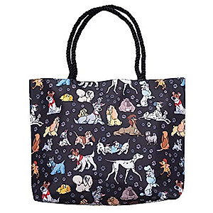 Disney Tote Travel Bag Dogs: Dalmatians Lady Tramp Copper Dodger All Over Print