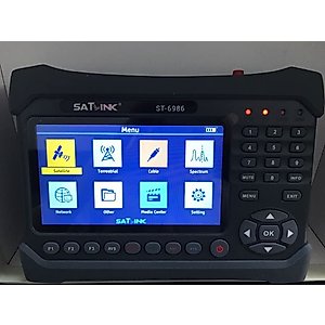 SATLINK ST-6986 Satellite TV Receiver DVB-S/S2/T/T2/C Combo Meter MPEG-4 HD H.265 (10bits) Spectrum Spectrum Analyzer Digital Satellite Finder Meter