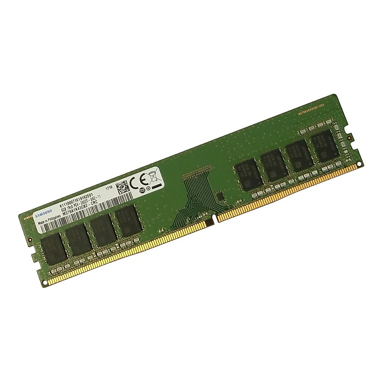 SAMSUNG 8GB DDR4 PC4-19200, 2400MHZ, 288 PIN DIMM, 1.2V, CL 15 desktop RAM MEMORY MODULE M378A1K43CB2-CRC