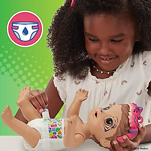 Baby Alive Rainbow Wildcats Doll, Tiger, Accessories, Drinks, Wets, Tiger Toy for Kids Ages 3 Years and Up, Brown Hair (Amazon Exclusive)