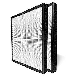 Nispira True HEPA Replacement Filter Compatible with Surround Air XJ-3100a Intelli-Pro 3 IP3 Air Purifier Part XJ-3100SF, 2 Pack