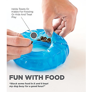 Petstages Orka Tire Royal Blue Treat-Dispensing Dog Chew Toy