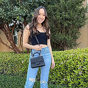 Scarleton Top Handle Purses for Women, Satchel Shoulder Bag Purse, Crossbody Bags for Women, Handbags for Women Mini, H208601 - Black