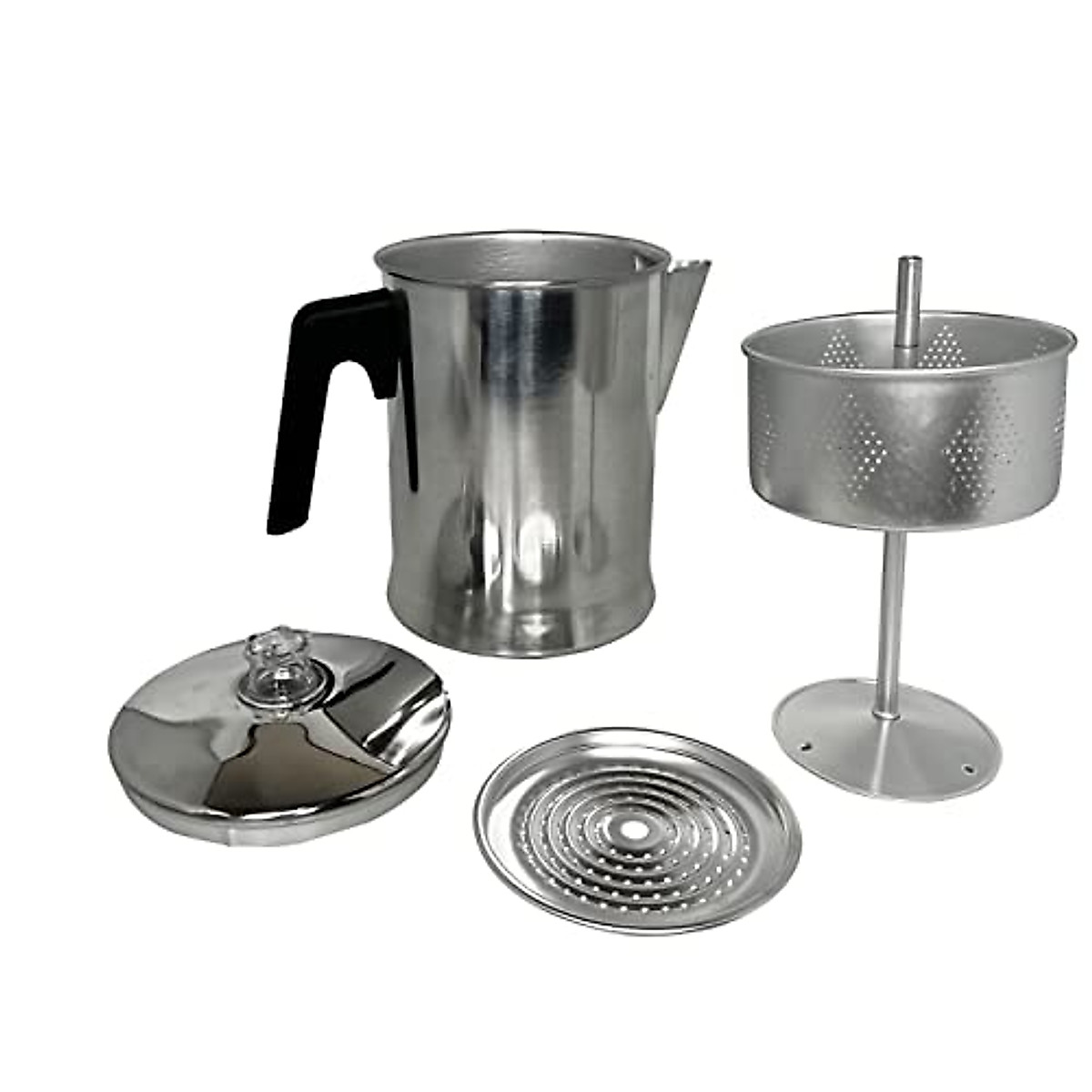 Mirro 9 cup Aluminum Coffee Percolator for indoor and outdoor, Camping Use, Silver (MIR-50021)