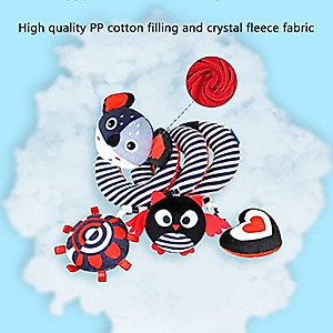Car Seat Toys For Infants Baby 0-6 Months Newborn Toys, Stroller Toys Accessoire Bebe Toy Take Along Play Activity Spiral Travel Toy Black And White High Contrast Stop Crying Baby Toys For Crib Gift