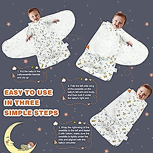 Ftikvo Swaddle-Blanket Baby Girl & Boy Swaddles Newborn Infant Transition Safe Wrap Blankets 100% Cotton Breathable (Dinosaur, 3-6 Month)