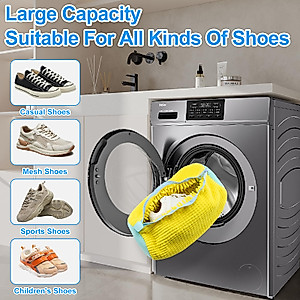 Generic Shoe Laundry Bag,Shoe Washing Bag Washing Machine,Sneaker Laundry Bag, Laundry Net,Shoe Washing Bag Machine Bag,Laundry Bag Padded For Shoes Washing Machine (Yellow,1PCS)