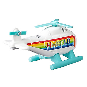 THOMAS & FRIENDS Fisher-Price GYV67 Rainbow Harold Push-Along Toy Helicopter for Preschool Kids Ages 3 Years and Up, Multicolor, 4.0 cm*4.0 cm*8.5 cm