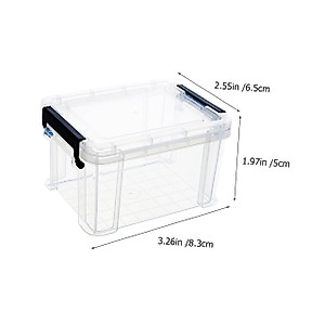 CHILDWEET 5pcs Boxes Tote Bags Portable Mini Bin Mini Screws Bins Small Sundries Case Small Plastic Tote Mini Bins Clear Mini Sundries Organizer Mini Plastic Tote Pp Storage Container