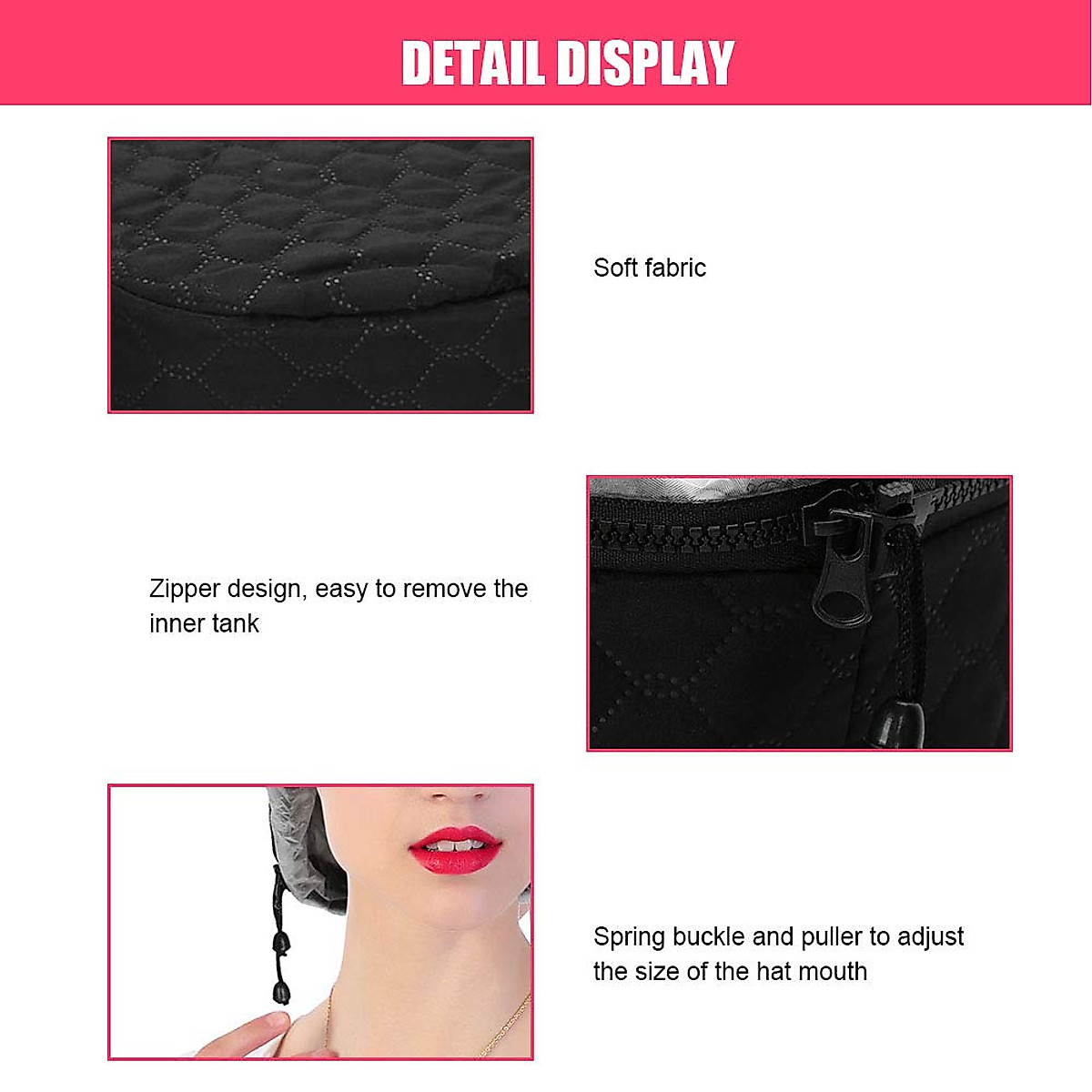 US Plug 110V Adjustable Hot,Household Electric Heating Hat, Oil Treatment Hat, for Hair Care, Hair Steamer Heating Cap for Deep Conditioner, Hair Spa Beauty Steamer Nourishing Hot