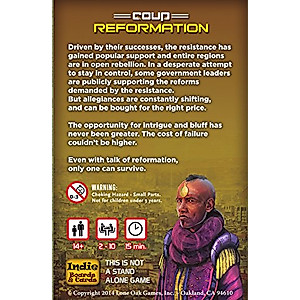 Coup Reformation 2nd Ed. Card Game Expansion - Strategy & Social Deduction in Quick 15 Minute Rounds For All Lovers of Board Games – 2-10 Players Ages 10+, Teens, & Adults by Indie Boards & Cards