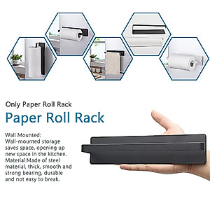 Magnetic Towel Bar, Kitchen Towel Rack Magnetic Paper Towel Holder for Refrigerator Multifunctional Paper Roll Rack Cabinet Towel Bar for Bathroom, Toilet, Drill Free - White