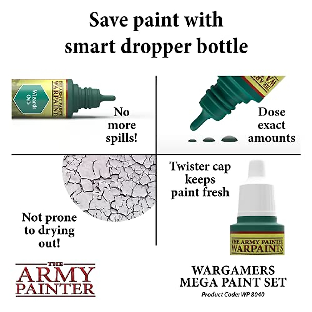 The Army Painter Paint Set - Miniature Painting Kit with 100 Rustproof Mixing Balls & 60 Nontoxic Acrylic Paints for Wargamers Hobby Model Paints for Plastic Models - Mini Figure Painting Kit
