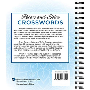Brain Games - Relax and Solve: Crosswords (Blue)