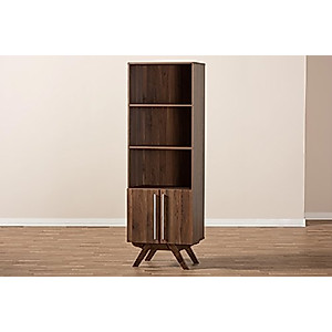 Baxton Studio Ashanti Wood Bookcase