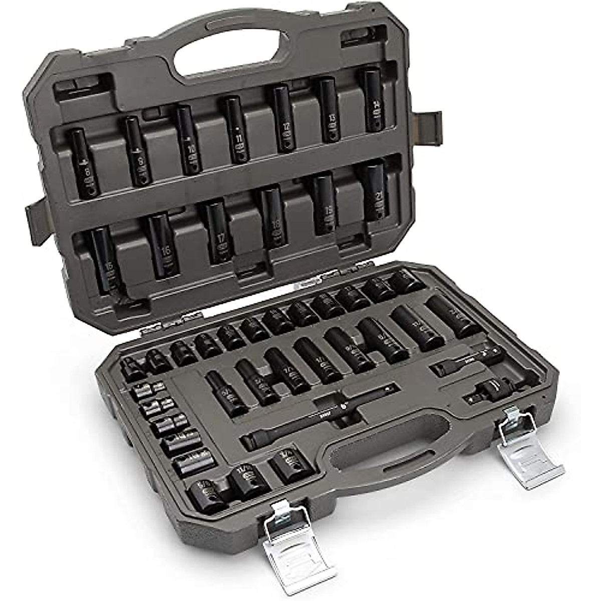 GEARWRENCH 44 Pc. 3/8" Drive 6 Point Standard & Deep Impact SAE/Metric Socket Set - 84916N