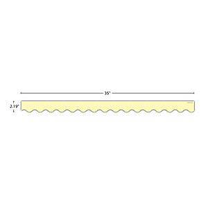 Teacher Created Resources Pastel Yellow Scalloped Border Trim