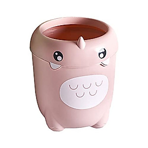 FOMIYES Trash Cans Rainbow Basket Plastic Garbage Can Trash Can Cartoon Garbage Bin Wastebasket Garbage Waste Basket with Pressure Ring for Home Kitchen Bathroom Cute