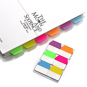 VANRA 1200 Pieces Sticky Index Tabs 1 Inch File Tabs Page Markers Flags Colored Page Notes Sticker Writable Labels for Bookmarks, Classify Files, 10 Sets