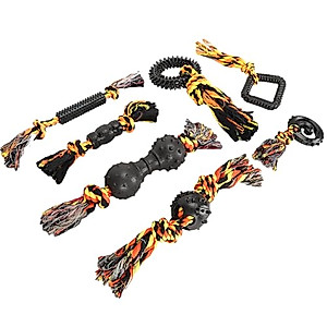 Pet Chewing Teeth Cleaning Toys,Pet Rope Chew Toys, Interactive Rope Dog Toys Gift Set, Dental Cleaning Chew Toys, Durable Dog Rope Toys for Medium Small Size Dogs